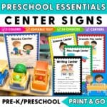 Editable Center Signs for Preschool and Pre-K - Pre-K Pages