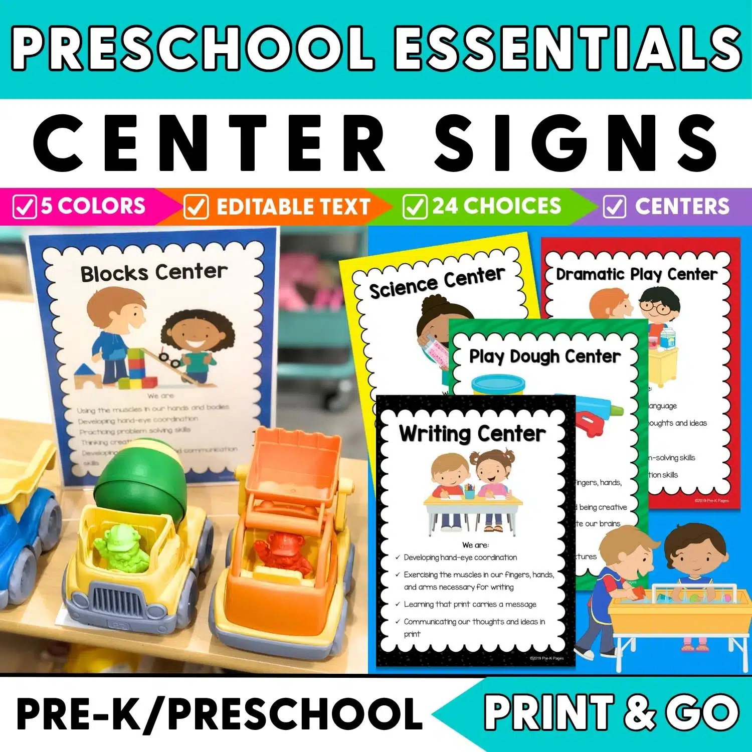 Classroom Center Signs