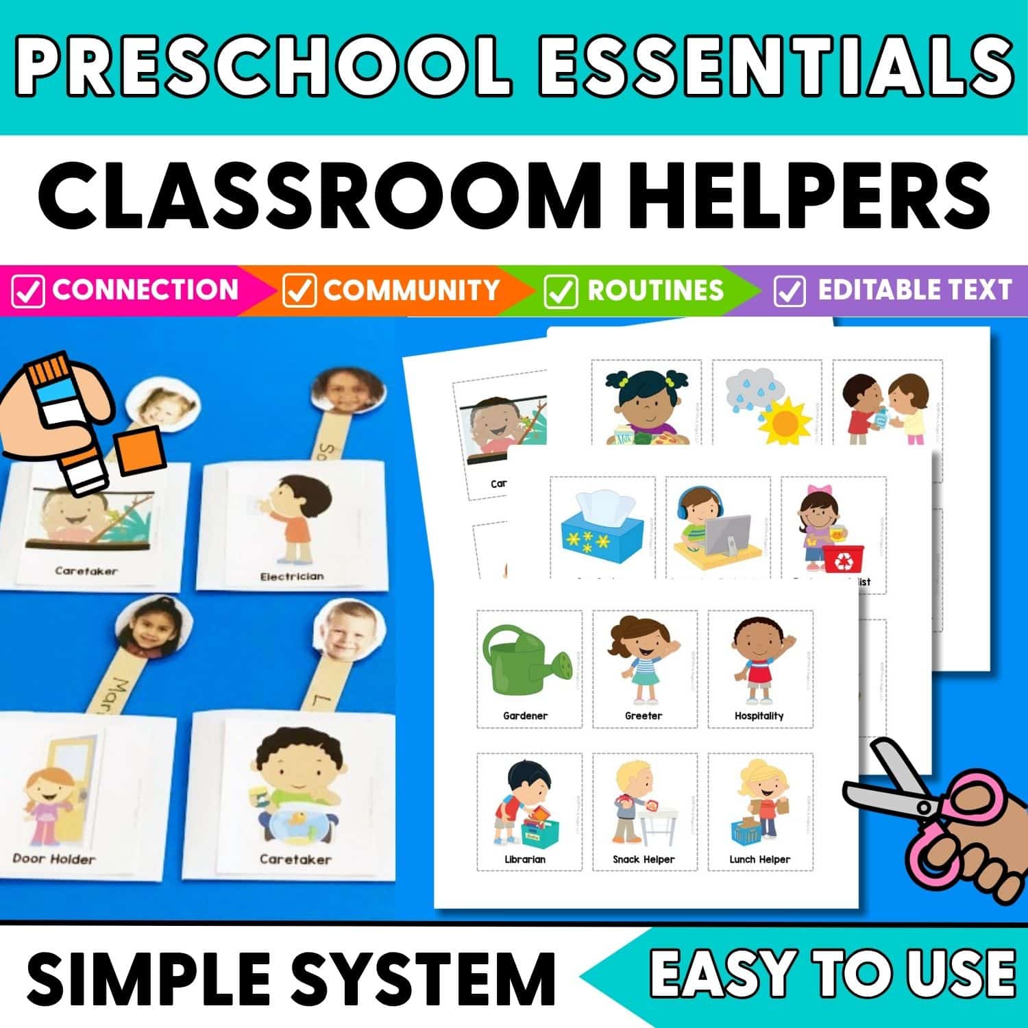 Classroom Jobs Simple System for Preschool and Pre-K - Pre-K Pages