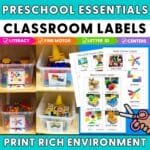 Printable Classroom Labels for Preschool
