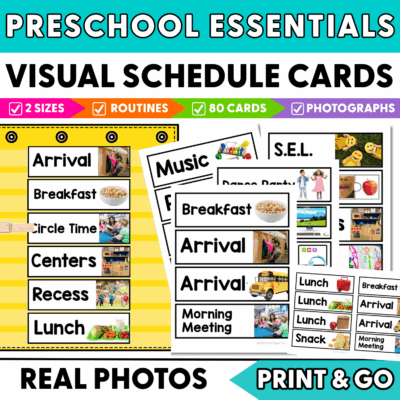 Visual Schedule Cards | Preschool Schedule with Real Photos - Pre-K Pages