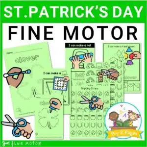 St Patrick's Day Fine Motor Activities for Preschool - Pre-K Pages