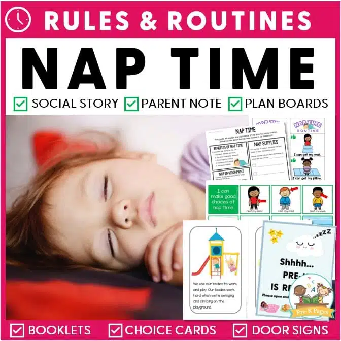 Nap Time Routine for Preschool Pre-K | Visual Schedule, Social Story ...