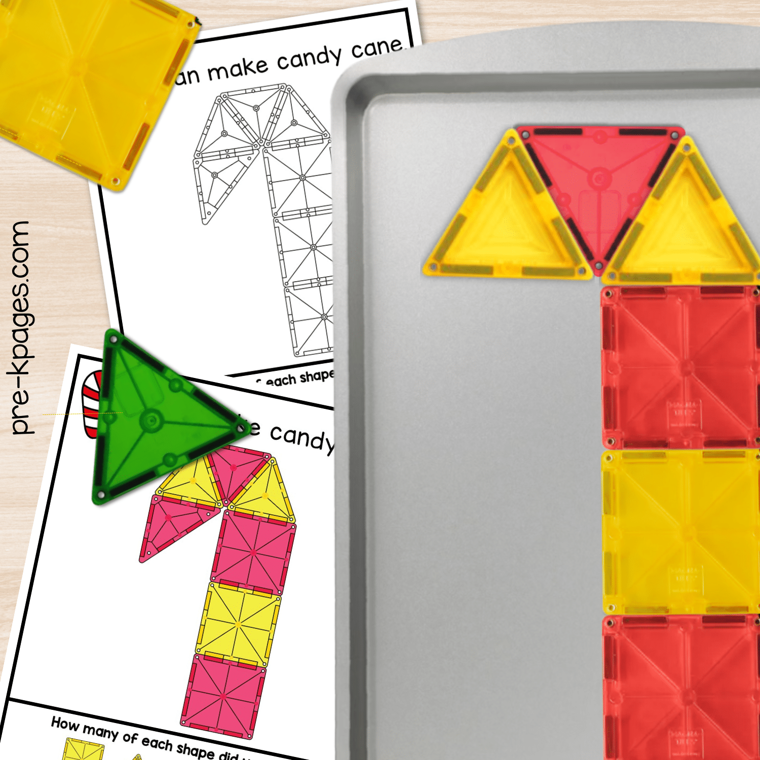 Magnetic Tiles Christmas Theme Task Cards | Fine Motor Centers - Pre-K ...