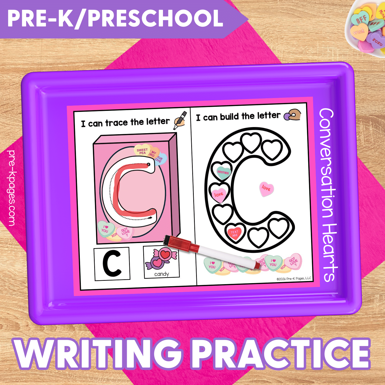 Valentine Fine Motor Writing Mats | Alphabet Centers for Preschool, Pre ...