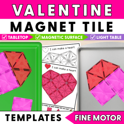 Valentine Magnet Tiles | Fine Motor Task Cards & Centers Pre-K ...