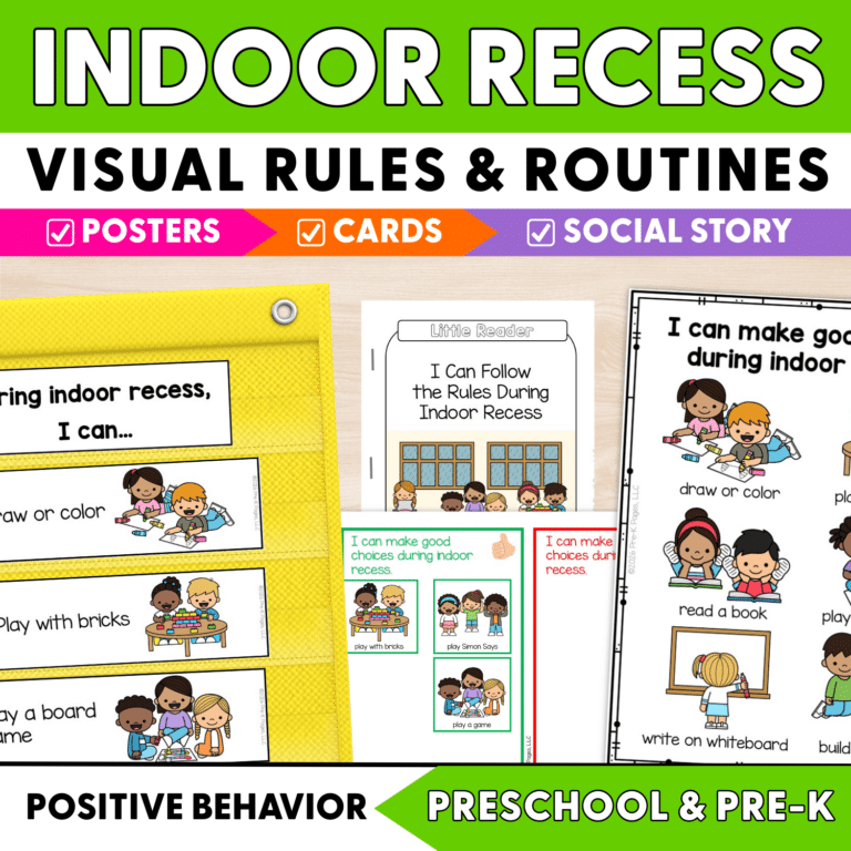 Indoor Recess | Visual Rules & Social Story for Pre-K Preschool - Pre-K ...