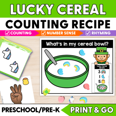 St. Patrick’s Day Counting | Lucky Cereal Math Center Pre-K - Pre-K Pages