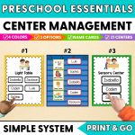 Center Management System Signs and Cards - Pre-K Pages