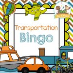 Transportation Bingo - Pre-K Pages
